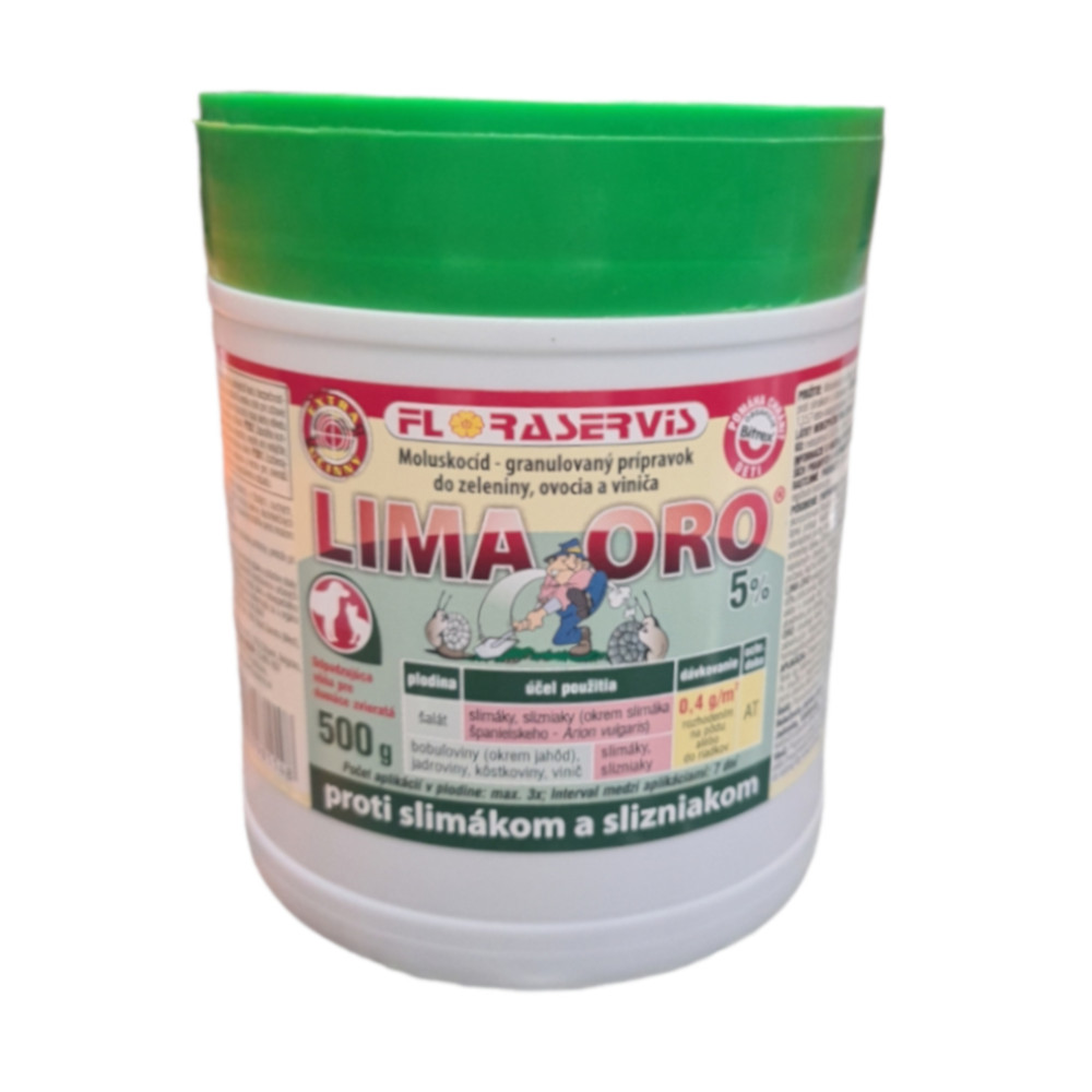 FLORASERVIS Prípravok proti slimákom LIMA ORO 5% 500g - MODOM